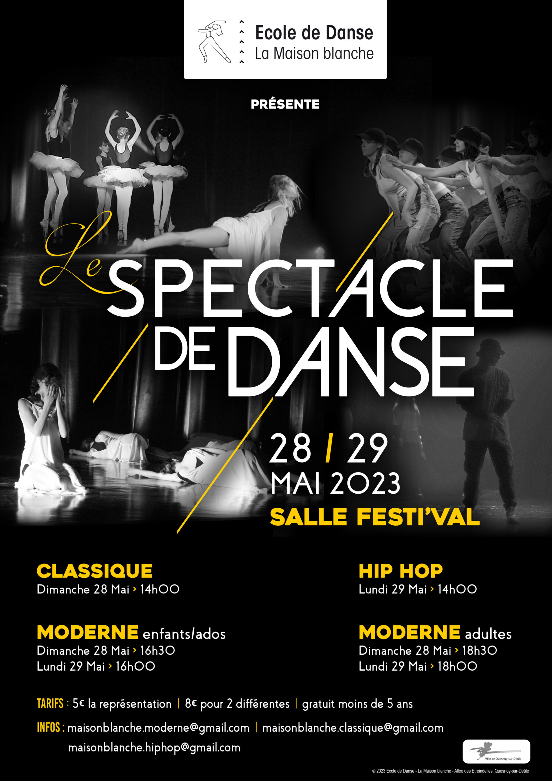Spectacle de danse - 28 et 29 mai 2023 - Ecole de Danse - La Maison blanche